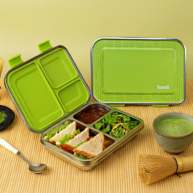 Buy Bento Stainless Steel 3 Compartment Lunch Box for Organized Meals ...